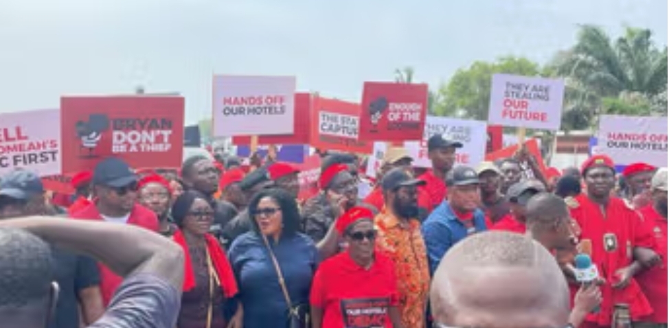 'Hands Off Our Hotels' protest turns violent, police fire tear gas and ...